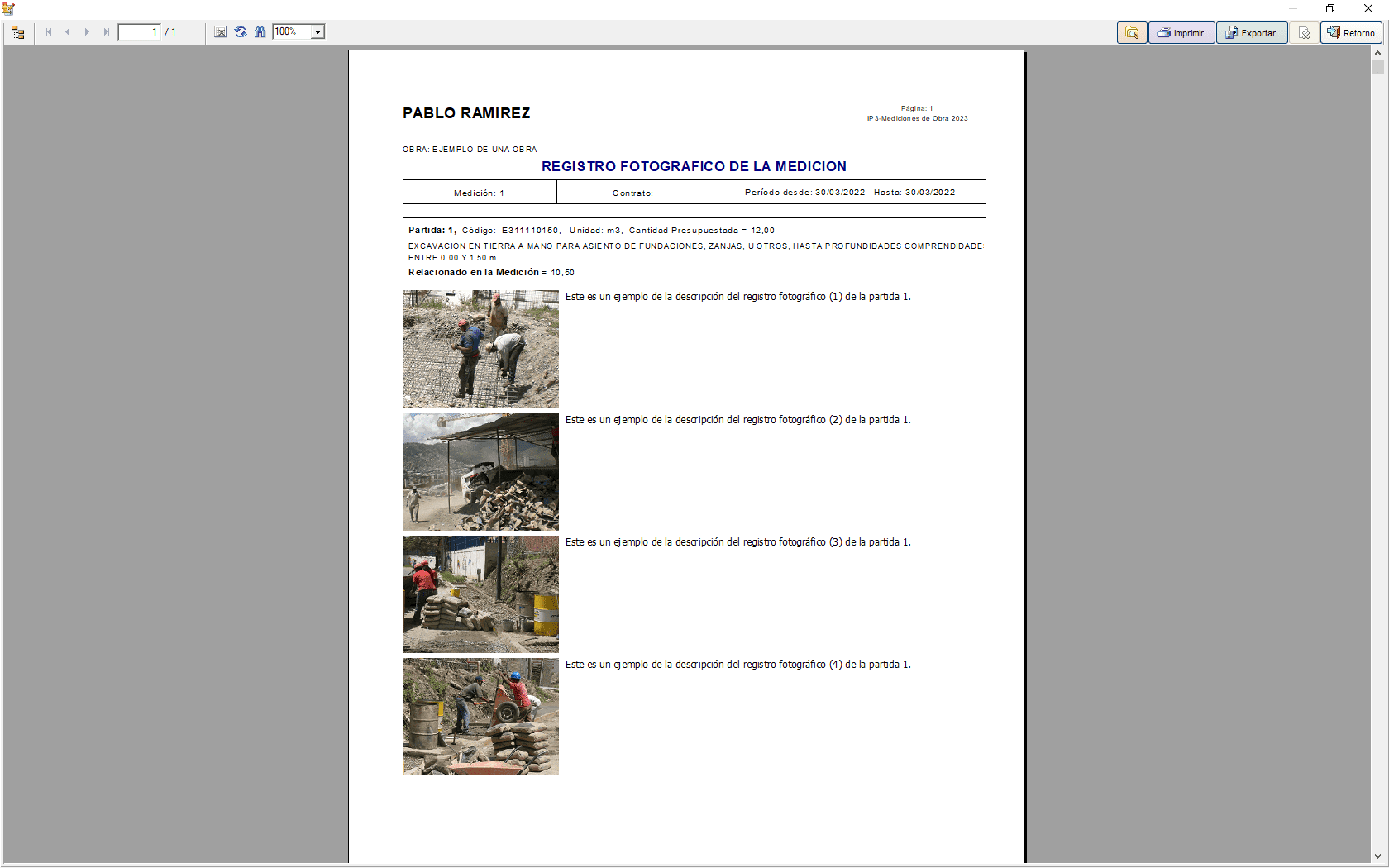 Control de Obras – IP-3 Software